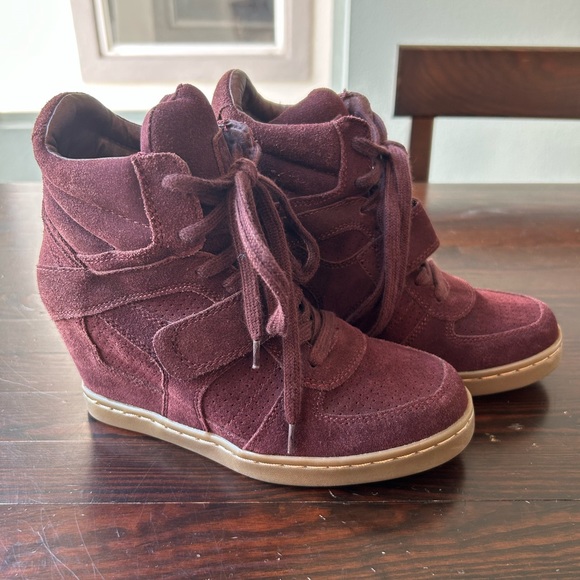 Ash | Shoes | Ash Wedge Sneaker Maroon | Poshmark